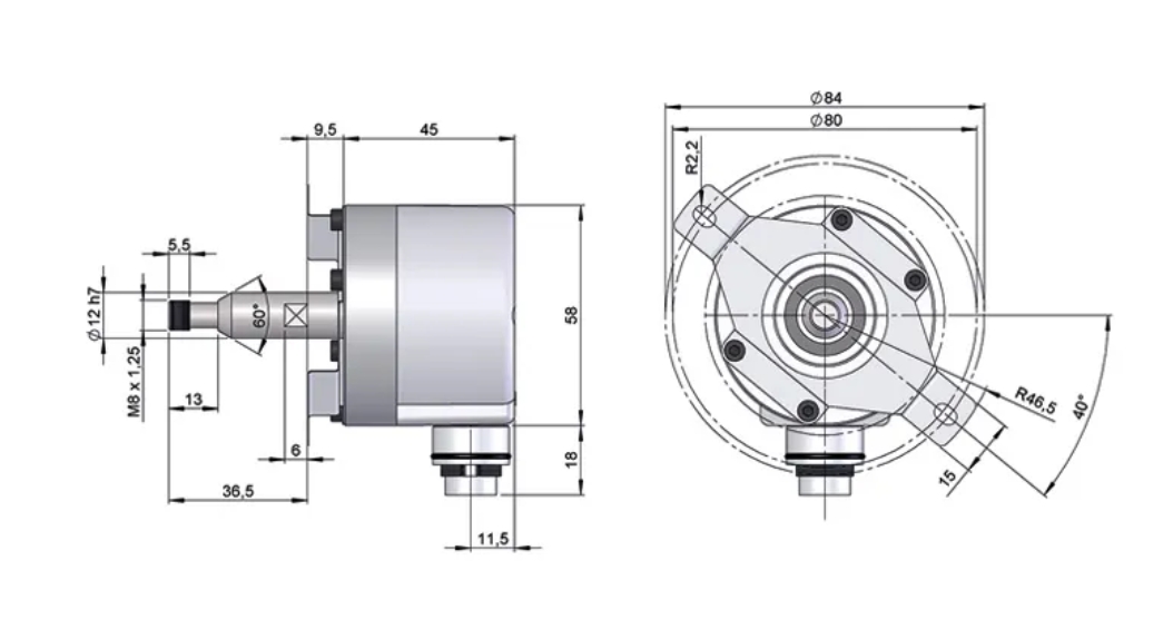 SIEMENS Rotary Encoder 1XP8001-2/1024