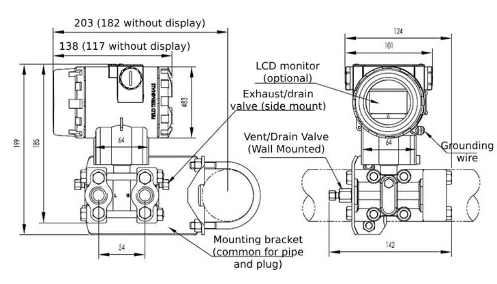 Instrument: Double Flange Level Transmitter, Differential Pressure ...