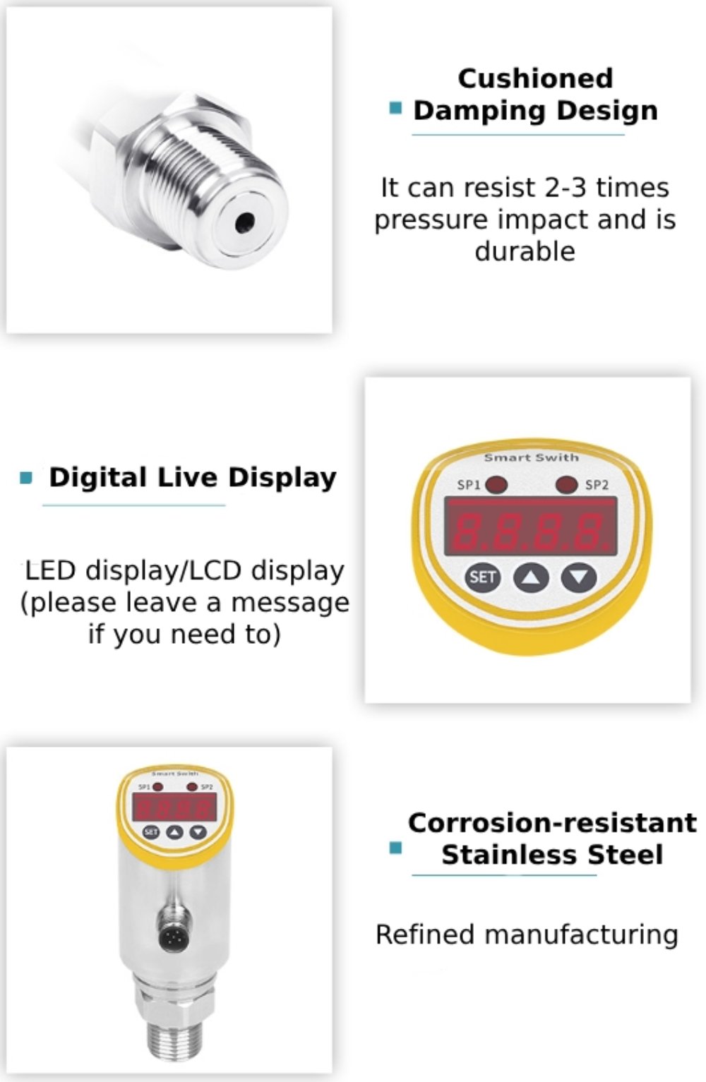 Measurement And Control Pressure Switch Mechanical Pressure Sensor Air ...