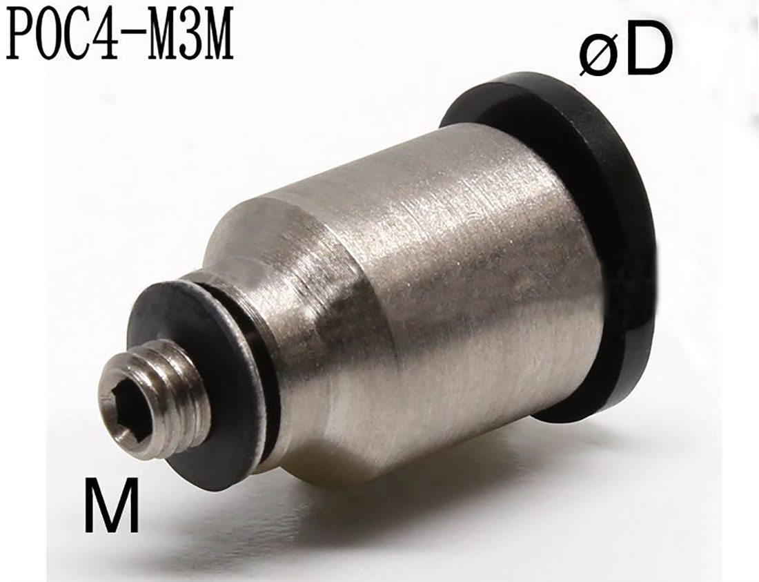 PISCO Mini Straight Joint Hexagon Joint POC4-M3M