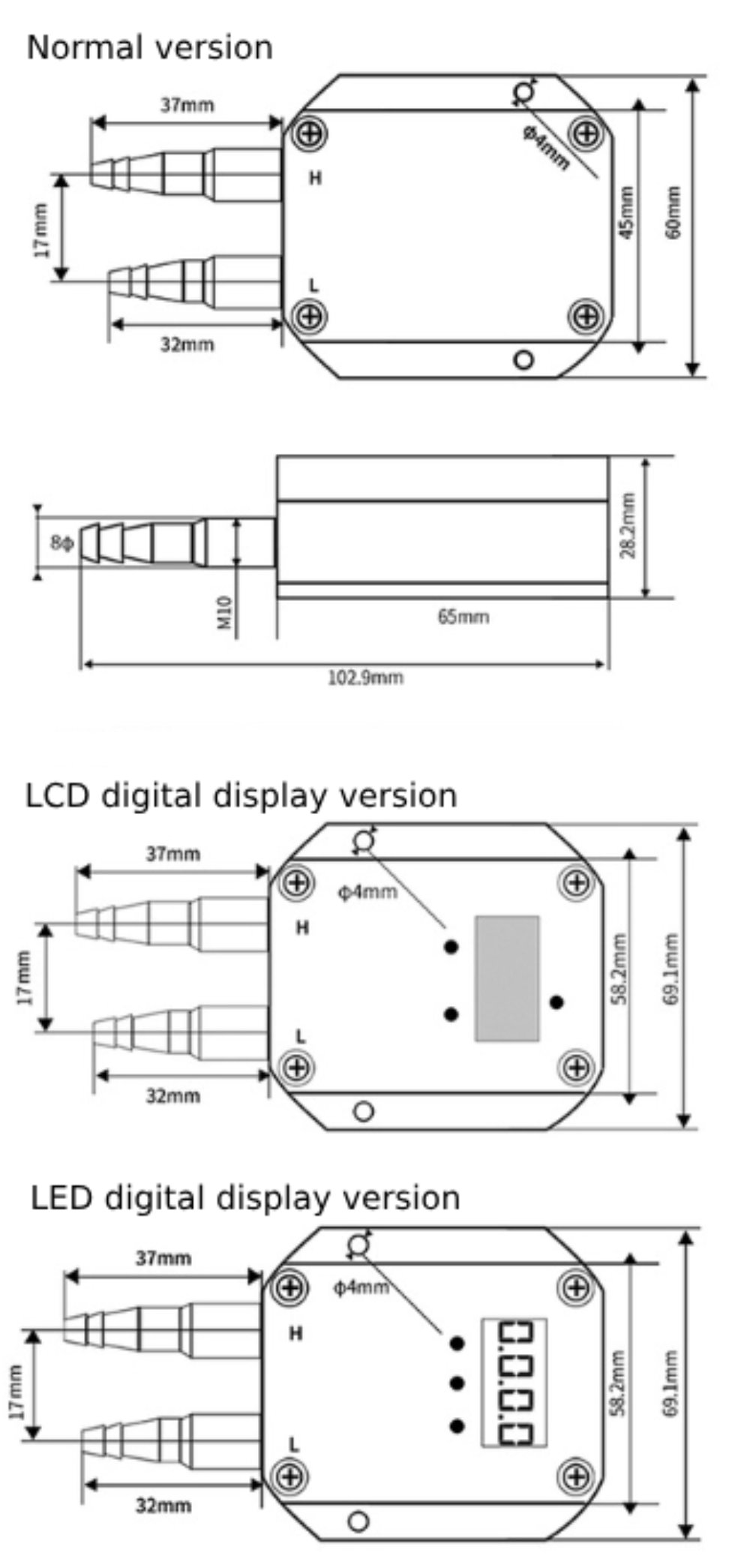 Wind Pressure Transmitter, Gas Micro Differential Pressure, Negative ...