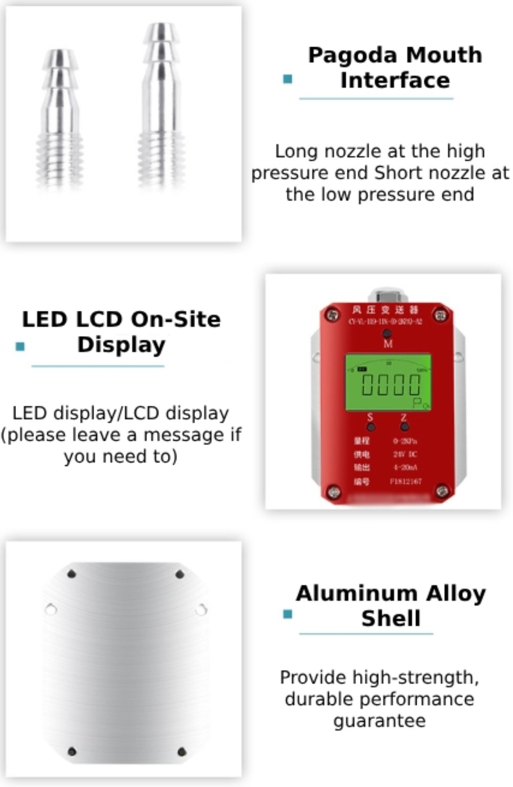 Wind Pressure Transmitter, Gas Micro Differential Pressure, Negative ...